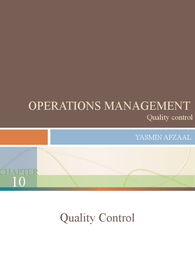 Operations Management: Quality Control | PDF | Business Process ...