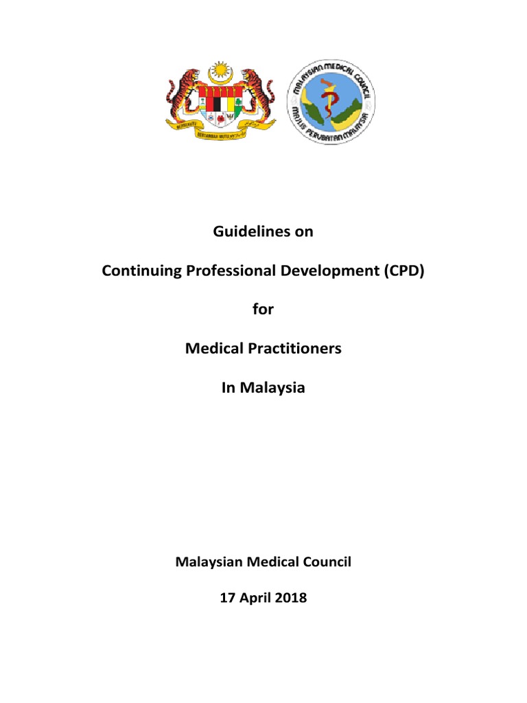 Guidelines On Continuing Professional Development (CPD) For Medical ...