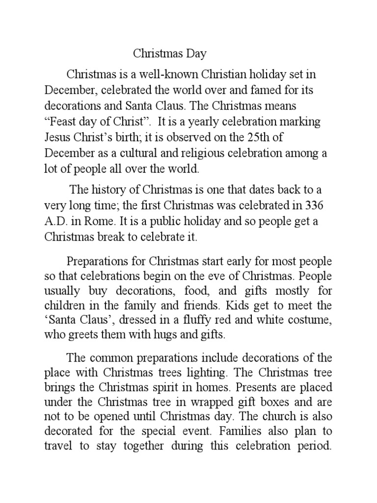 Christmas Day Pdf