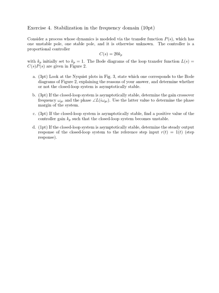 EE Exam-Control-Engineering-2020-21 Block2b Wo Solutions Ex4 | PDF | Control Theory | Cybernetics