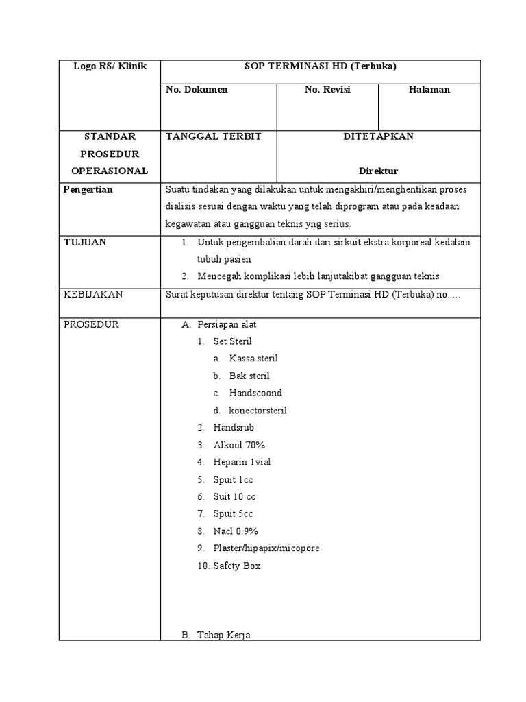 SOP Terminasi CDL | PDF | Sains & Matematika