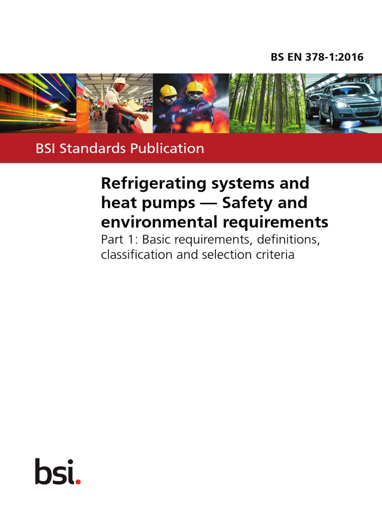 BS en 378-1 2016 | PDF | Pipe (Fluid Conveyance) | Air Conditioning