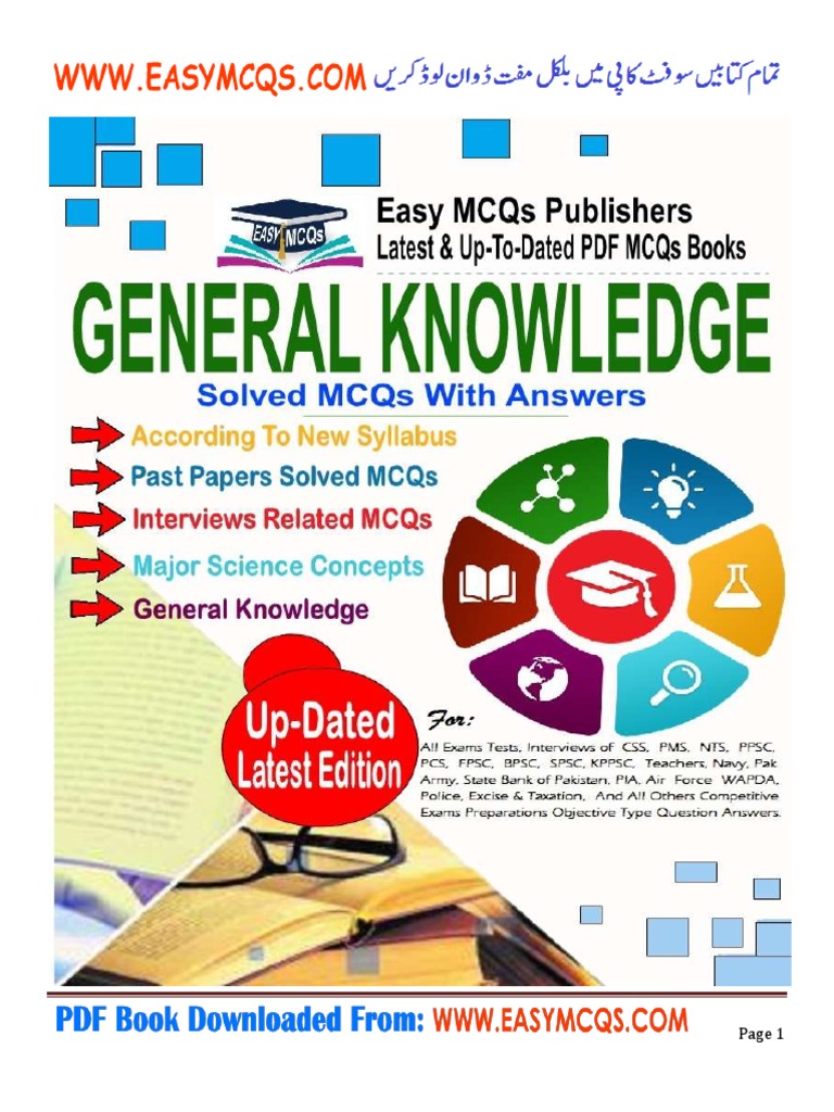 General Knowledge MCQs PDF Book | PDF | Multiple Choice | The ...