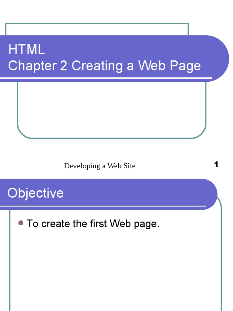 Chapter 2 Creating A Web Page | PDF | Html Element | Html