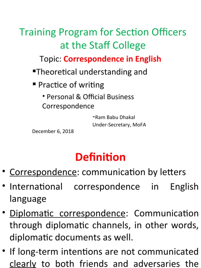 Correspondence in English | PDF | Diplomatic Rank | Diplomatic ...