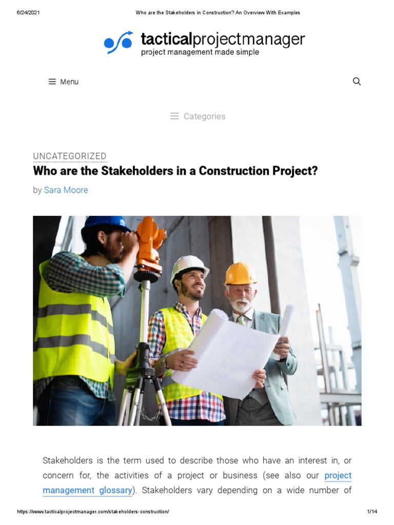 Who Are The Stakeholders in Construction - An Overview With Examples ...