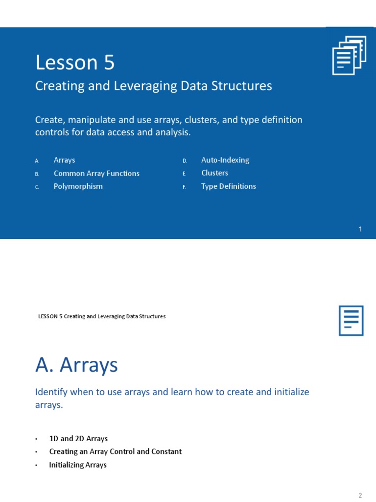 Data Structures: Arrays, Clusters, Types | PDF | Array Data Structure | Database Index