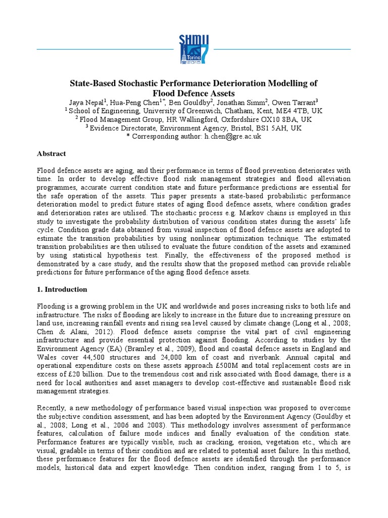 Stochastic Flood Defence Performance Modelling | PDF | Markov Chain | Flood