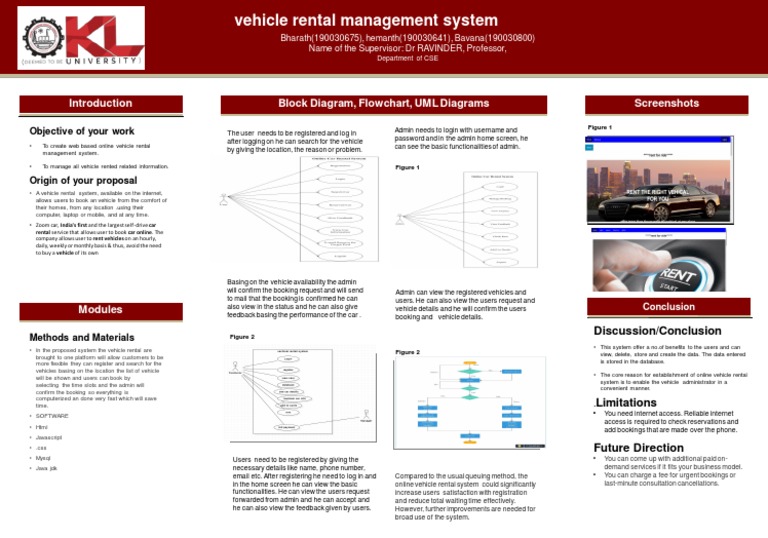Vehicle Rental Management System: Block Diagram, Flowchart, UML ...