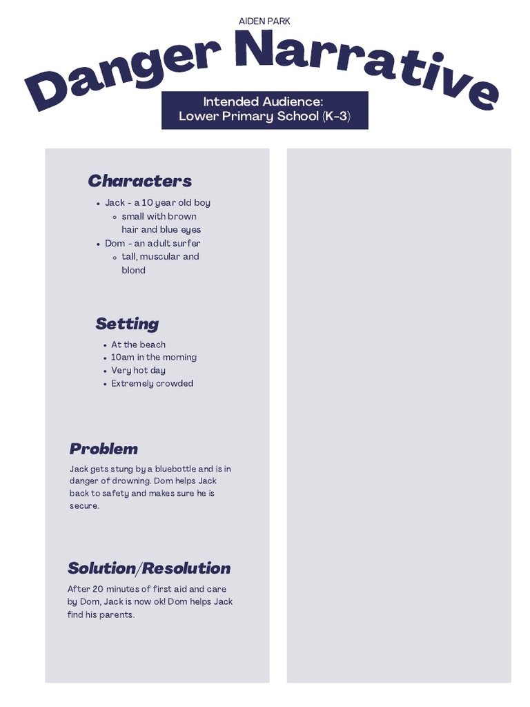 Danger Narrative Plan | PDF