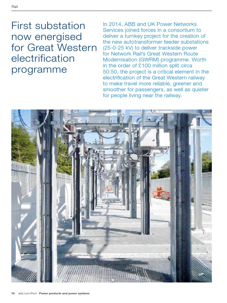 First Substation Now Energised For Great Western Electrification ...