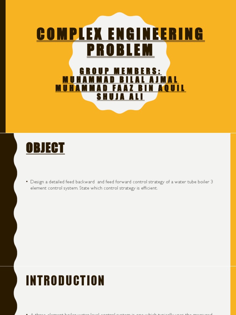 Complex Engineering Problem Presentation 10-06-2021 | PDF | Boiler ...