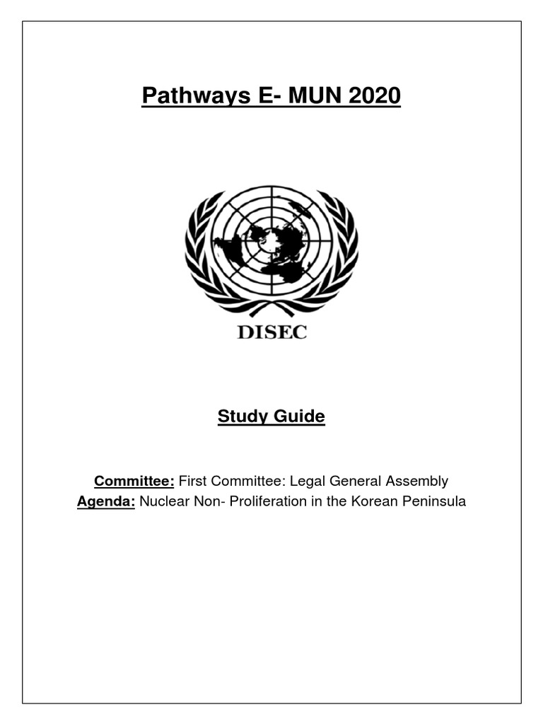 Pathways E-MUN 2020: Study Guide | PDF | Nuclear Proliferation ...