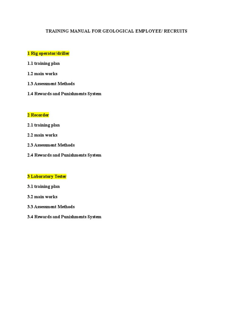 Training Manual | PDF | Geotechnical Engineering | Drilling Rig