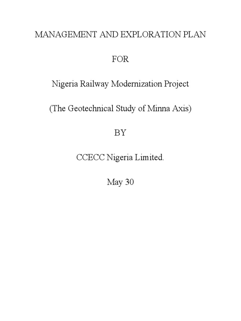 Management and Exploration Plan | Download Free PDF | Geotechnical ...