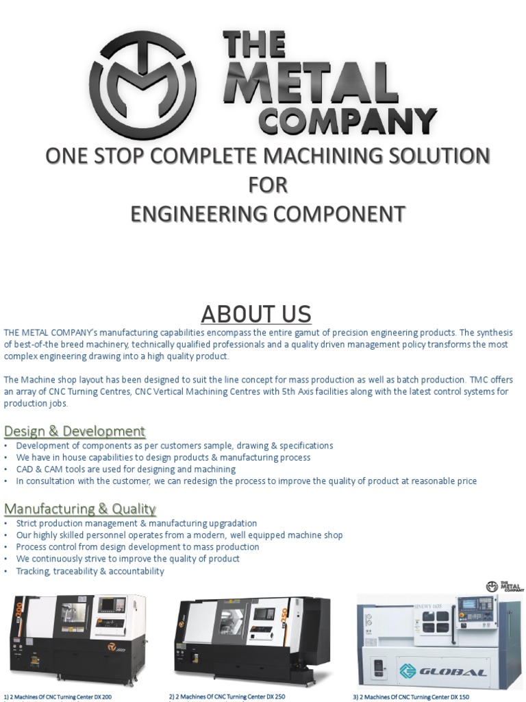 TMC - Machine Shop | PDF | Numerical Control | Sheet Metal