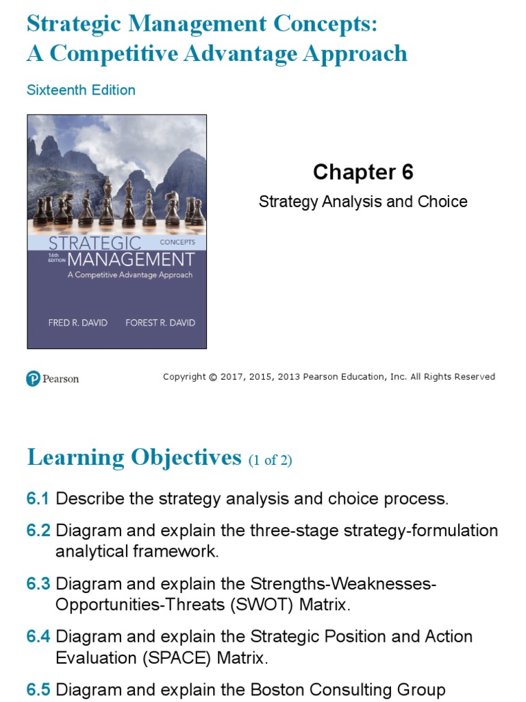 Sixteenth Edition: Strategy Analysis and Choice | PDF | Swot Analysis ...