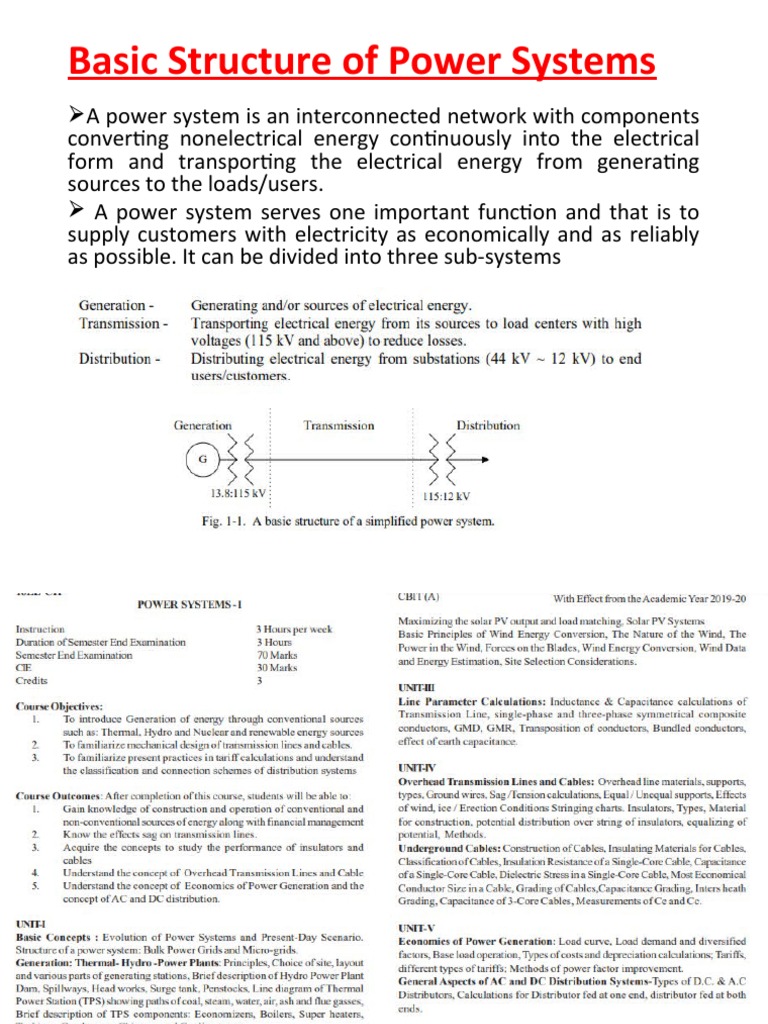 Basic Structure of Power Systems | PDF
