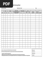 Vehicle Log Sheet | PDF