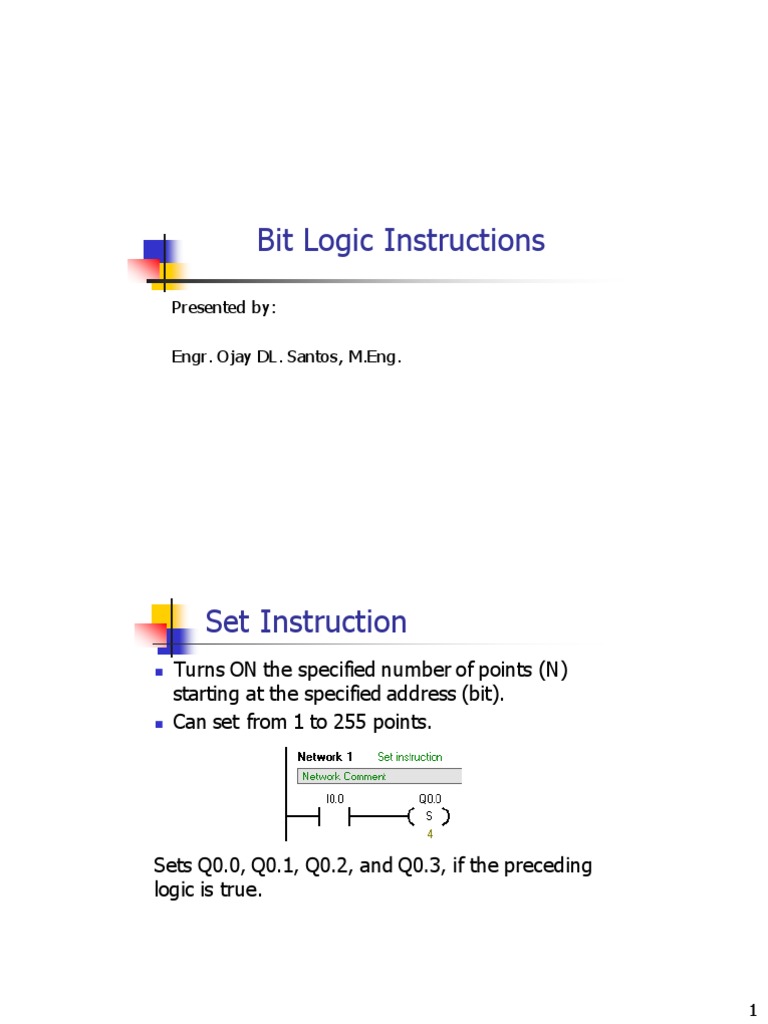 5 Bit Logic Instructions | PDF
