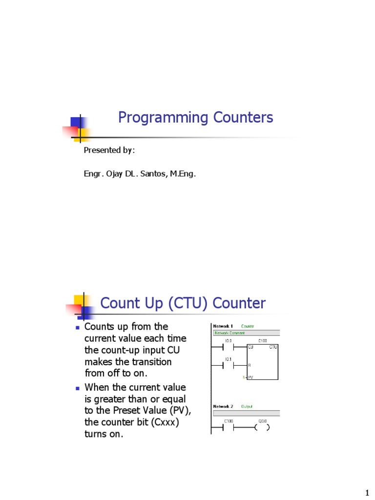 7 Programming Counters 2019 | PDF | Programmable Logic Controller | Electrical Engineering