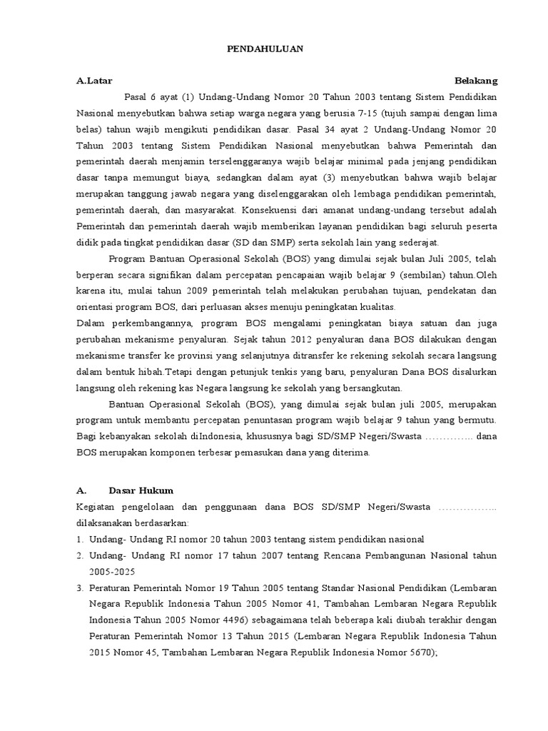 Pendahuluan LPJ Bos (2021) | PDF