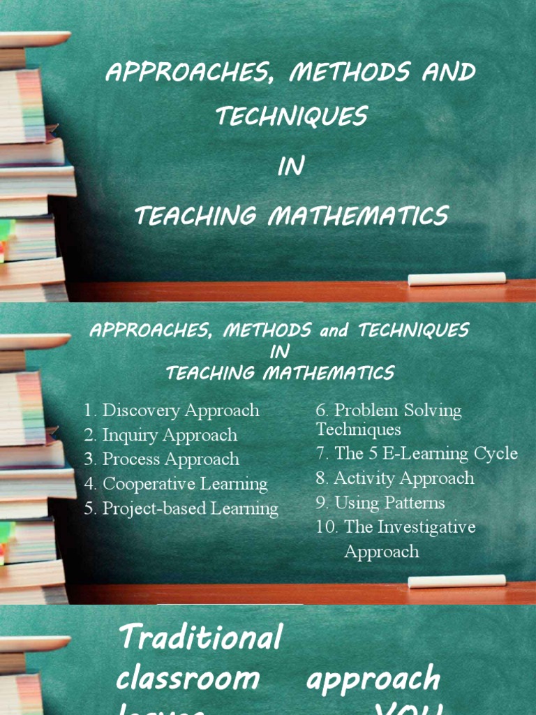 Approaches, Methods and Techniques IN Teaching Mathematics | Download ...