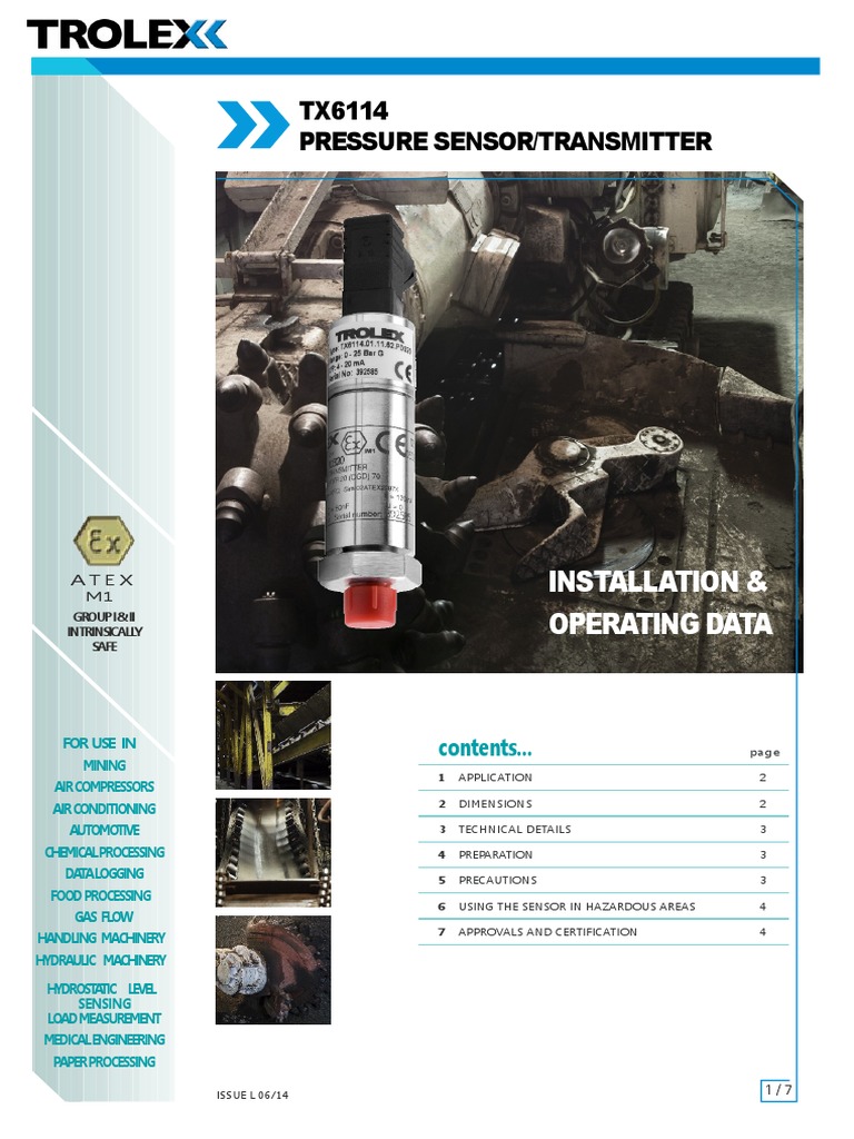 TROLEX TX6114 Installation Operating Data | PDF | Electrical ...