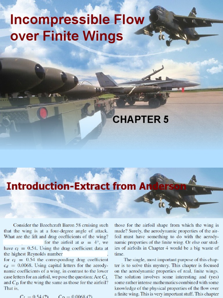 Incompressible Flow Over Finite Wings | PDF | Lift (Force) | Drag (Physics)