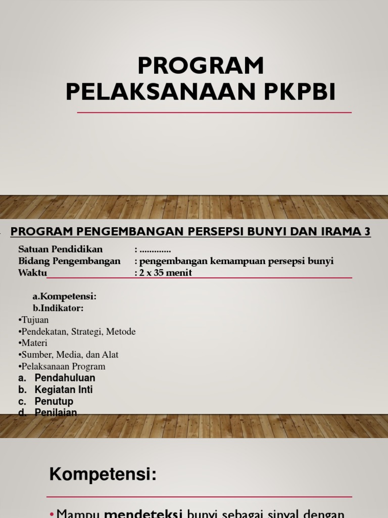 Program Pelaksanaan PKPBI Deteksi | PDF | Karier & Perkembangan