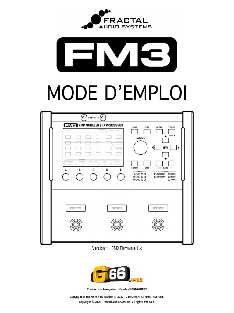 FM3 Manual-FR | PDF | Electronique audio | Ingénierie audio