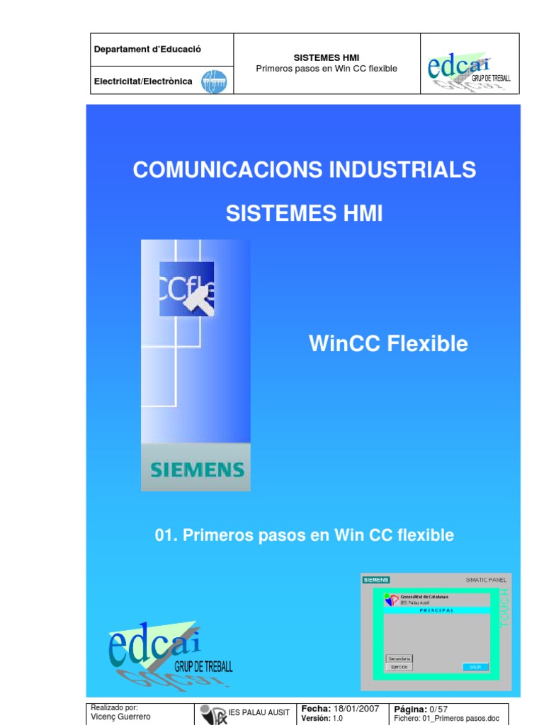 infoPLC Net 01 Primeros Pasos v1 0 WinCC Flexible | PDF | Point and Click | Ventana (informática)