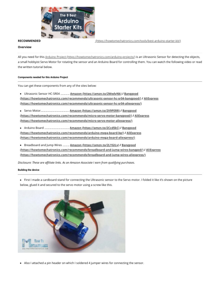 Arduino Radar Source Code | PDF | Arduino | Trigonometric Functions