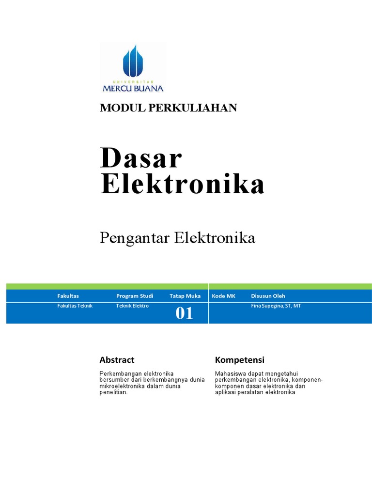 Modul1 Dasar Elektronika | PDF
