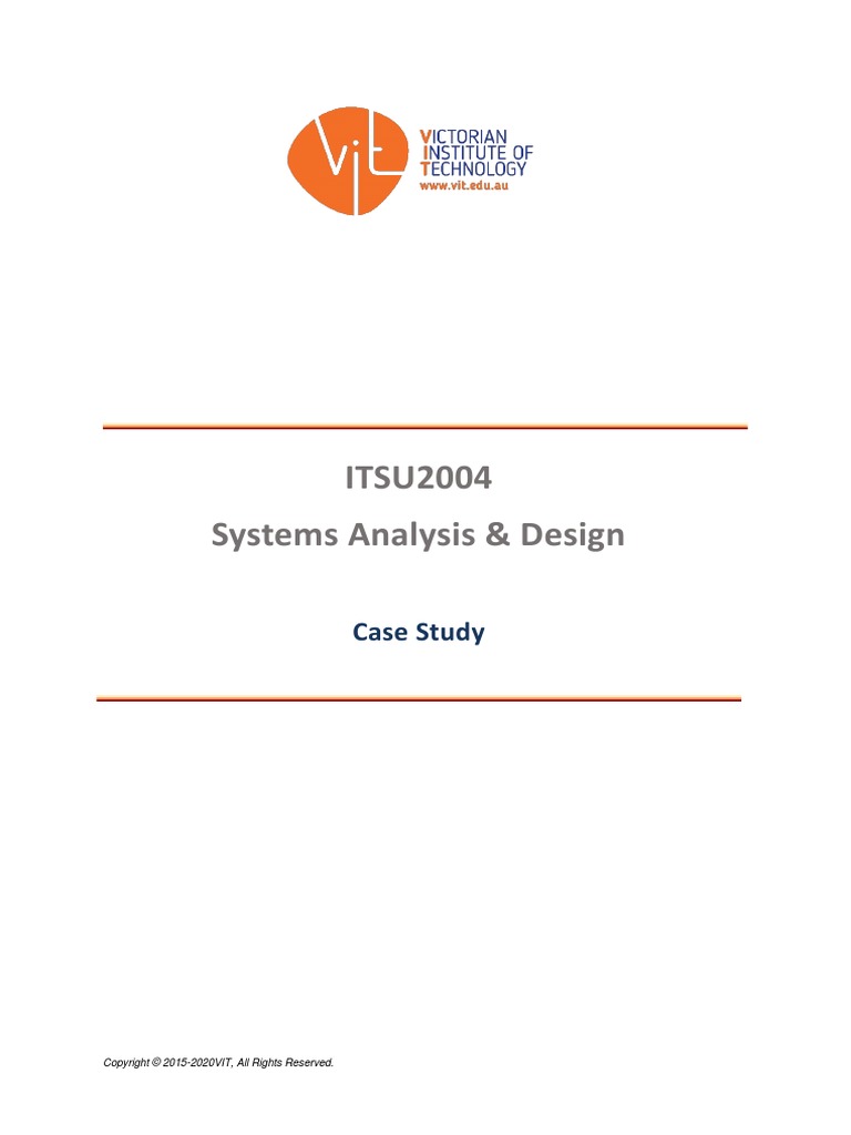ITSU2004 Systems Analysis & Design: Case Study | PDF