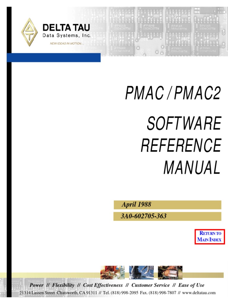 PMAC Software Reference Manual | PDF | Electronics | Information And ...