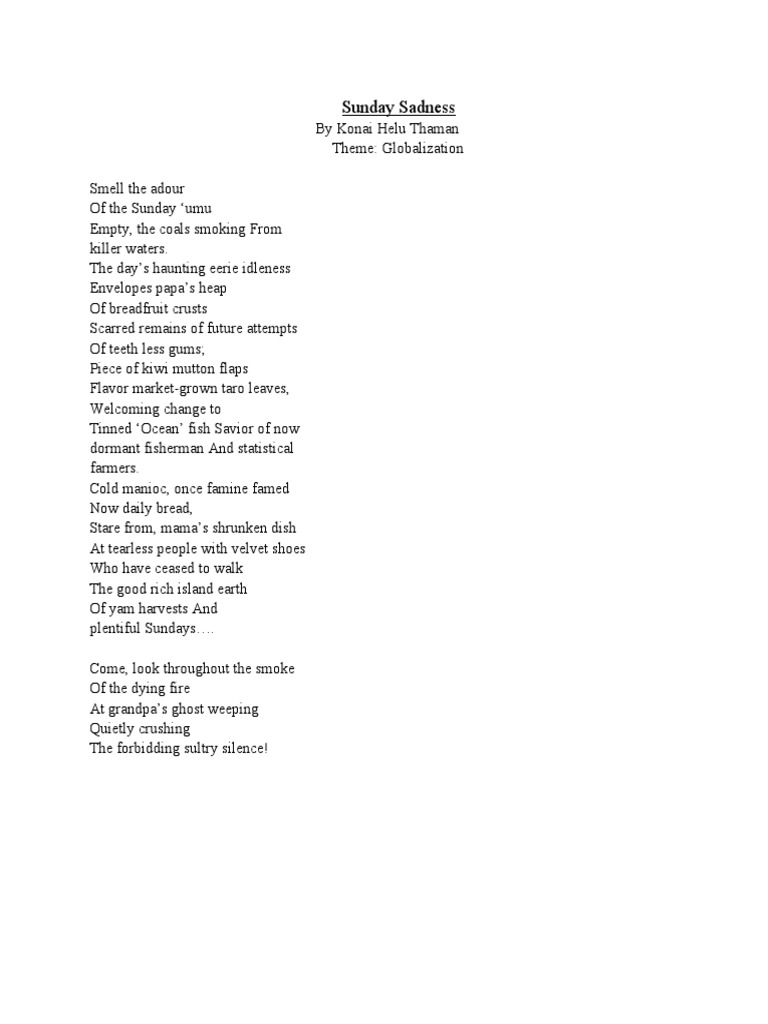 Sunday Sadness Extra Notes For Reference | PDF | Modernization Theory ...