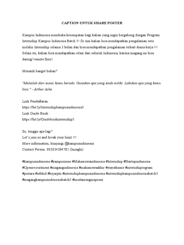 Caption Share Poster | PDF