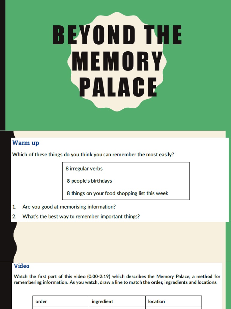 Beyond The Memory Palace | PDF
