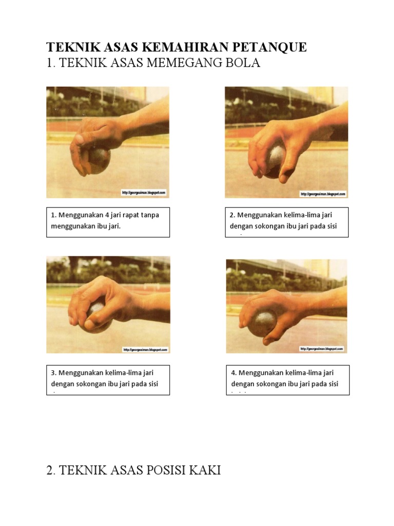 Teknik Asas Kemahiran Petanque | PDF