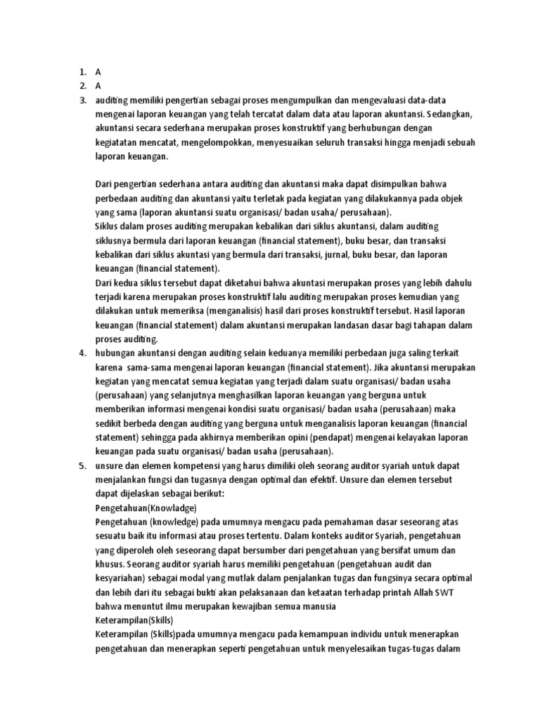 Jawaban Audit | PDF