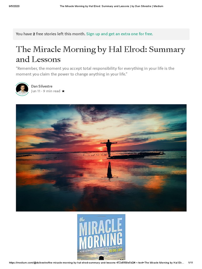 Miracle Morning Summary and Insights | PDF