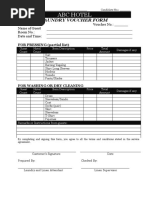 Adult Family Home Resident Personal Belongings Inventory | PDF