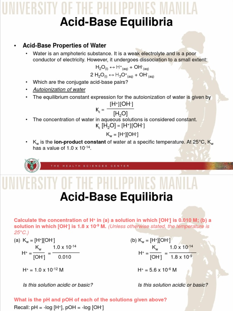 Acid Base Equilibria | PDF | Acid Dissociation Constant | Acid