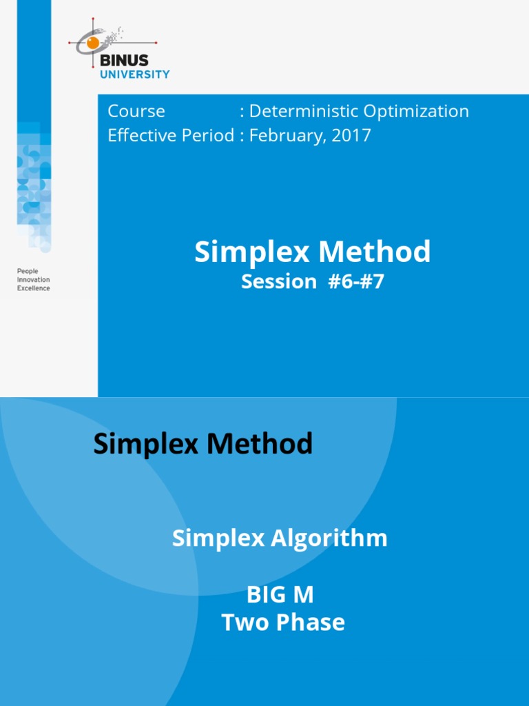 Z17410000220164004PPT - 4 - Session 6-7 - Simplex Method | PDF ...