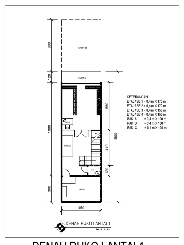 DENAH RUKO UNTUK TOKO SUSU-Model | PDF