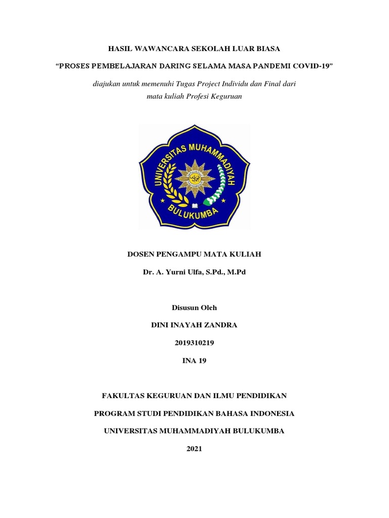 Final - Paper Hasil Wawancara SLB | PDF