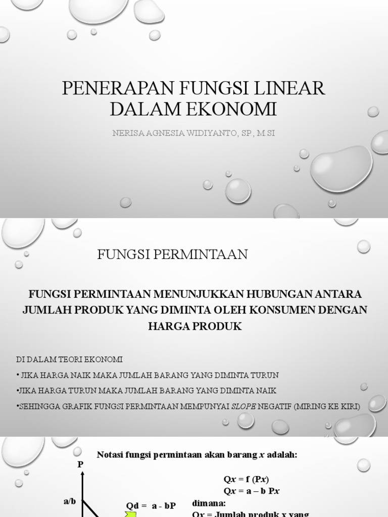 3 Dan 4. PENERAPAN FUNGSI LINIER Nerisa | PDF