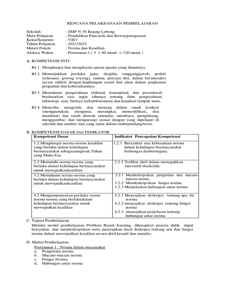 RPP PPL Siklus 1-Dikompresi | PDF