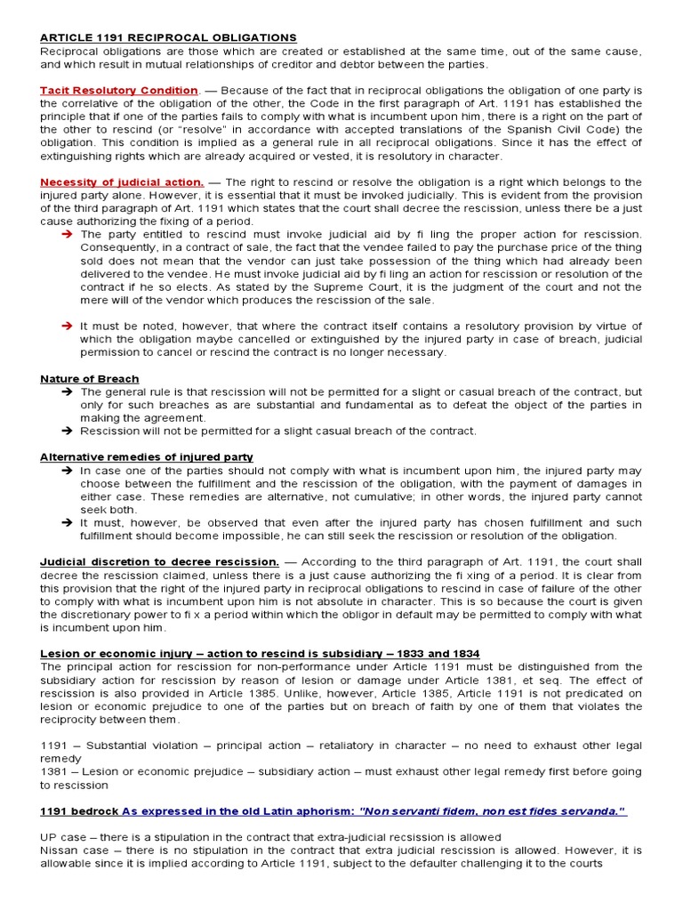 Tacit Resolutory Condition: As Expressed in The Old Latin Aphorism ...